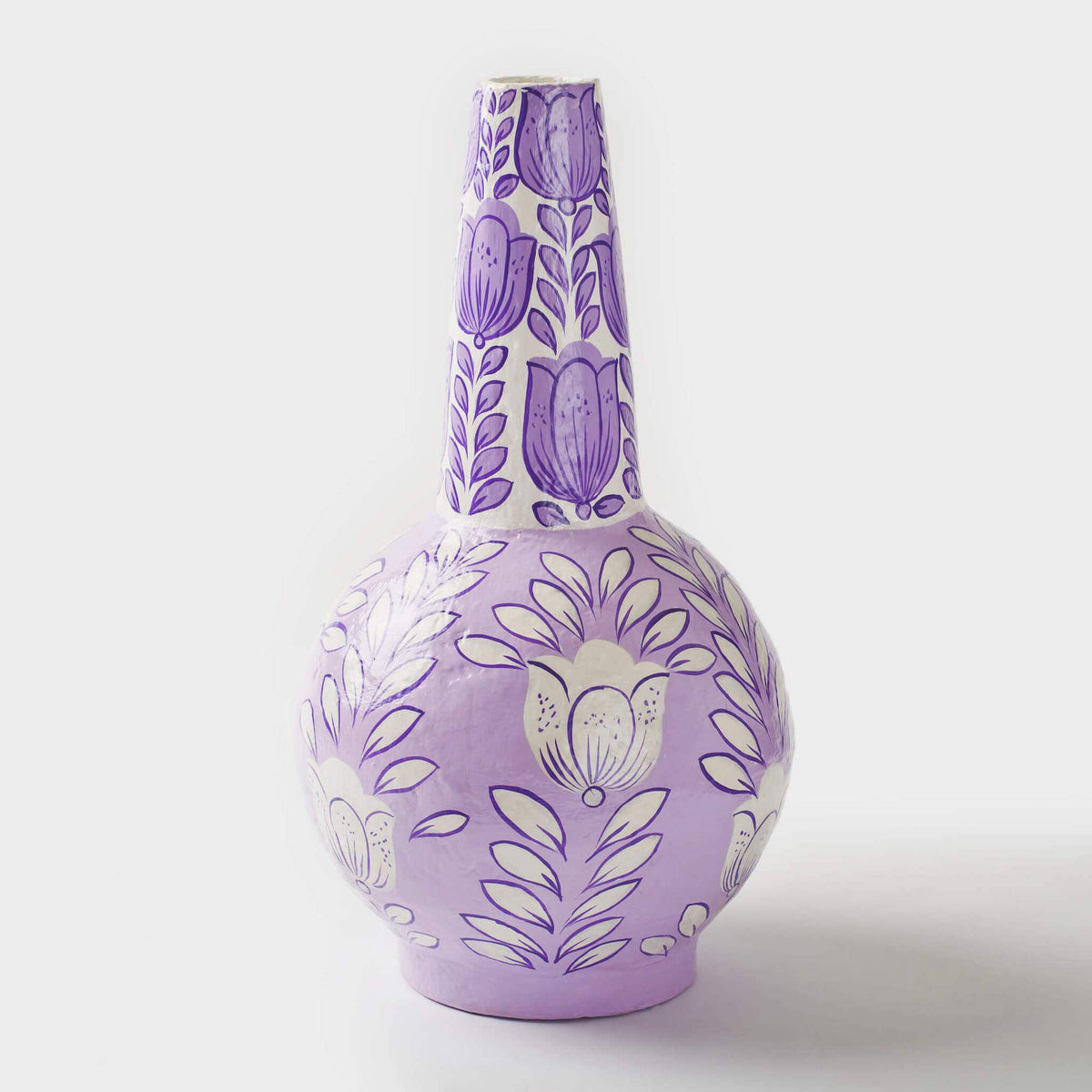 Purple Handmade Tulip Paper Mache Vase – Love Child